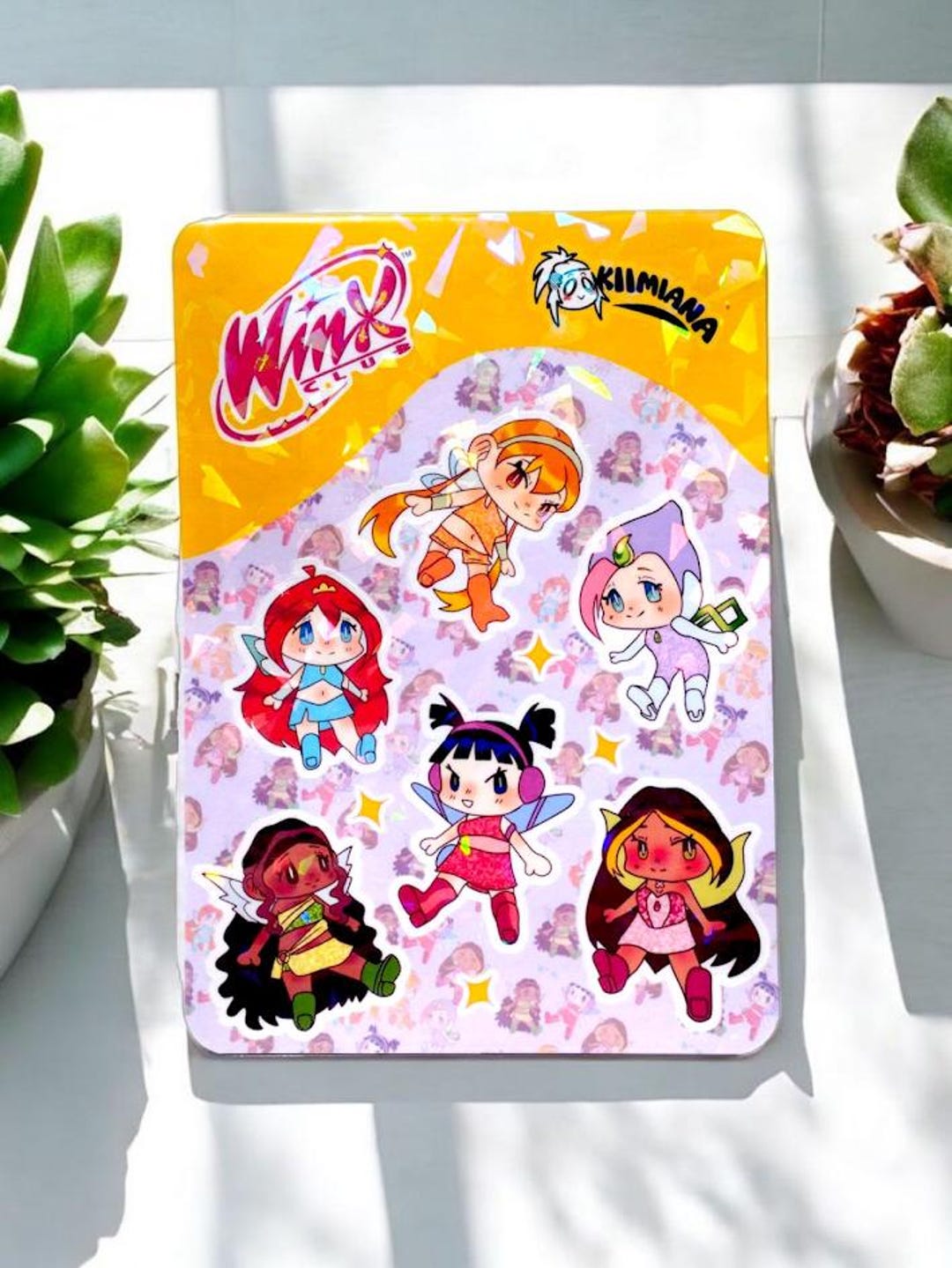 Winx Club Chibi Holographic Sticker Sheet, Cute - Etsy