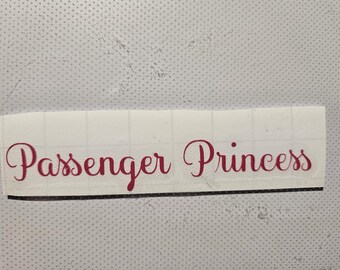 Passenger Princess. Vinyl Decal - Etsy