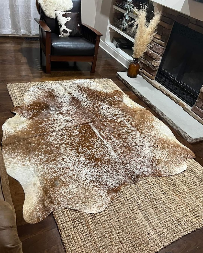 Tricolour Real Cowhide Rug: Australian Cow Fur Area Rug - Small to XXXL ...