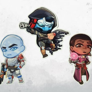 Destiny 2 Chibi of Cayde 6, Ikora, and Zavala Sticker Decal 3 In. - Etsy