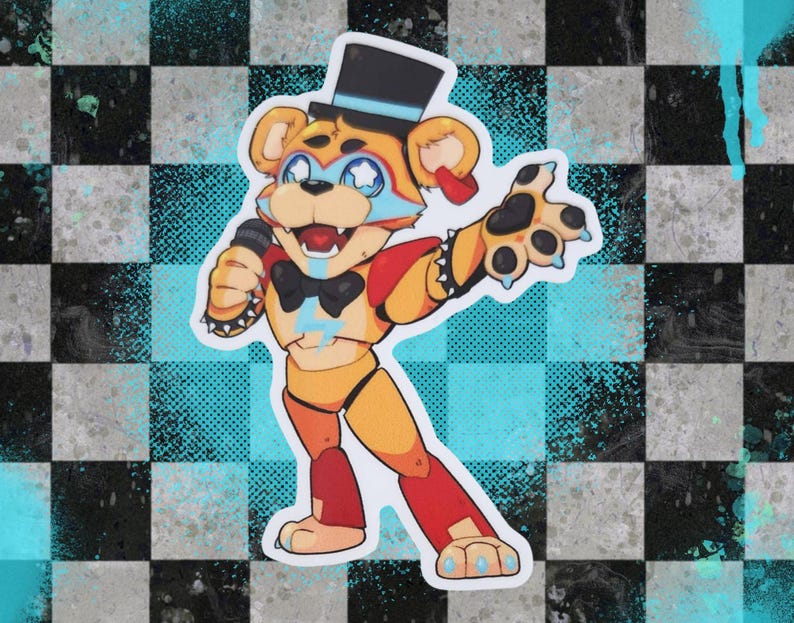 FNAF Security Breach Stickers Glamrock Freddy, Roxy, Bonnie, Sun, and ...