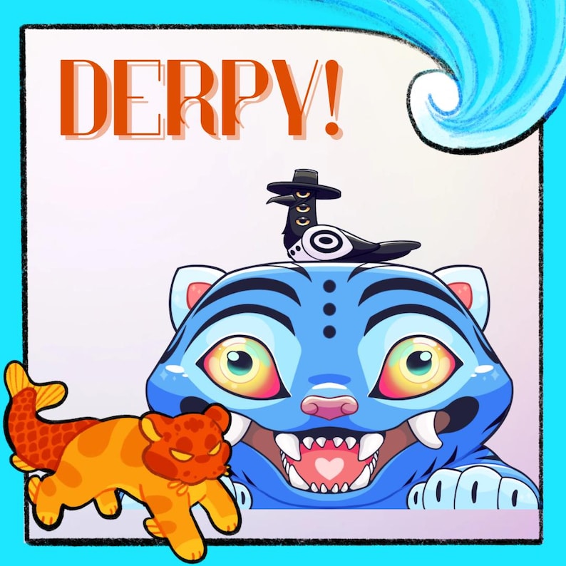 KPOP Demon Hunters Derpy the Tiger Chibi Sticker Decal 5 In. - Etsy
