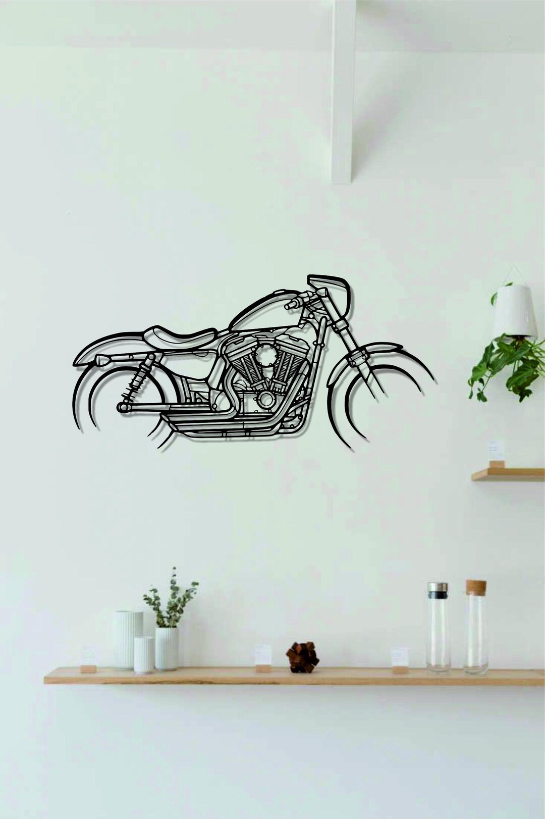 48 Motorcycle Metal Wall Art | Wall Decor | Custom Motorcyclecycle Wall ...