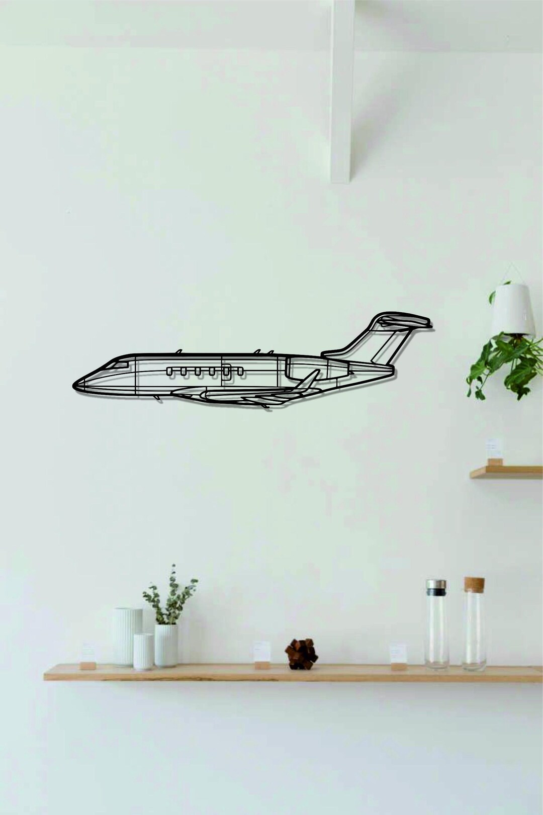 Challenger 350 Aircarft Silhouette Metal Wall Art Aircraft Art Aircraft ...