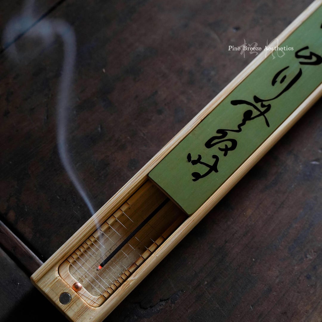 Zen Incense Holder Box, Original Font Hollowed Bamboo Incense Holder, Chinese Style Incense ...