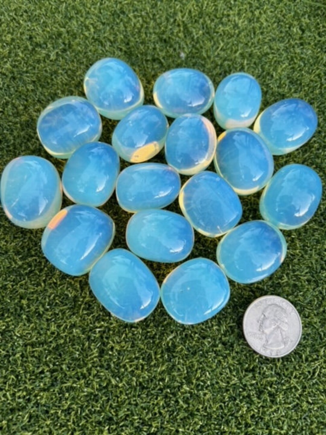 Opalite Tumbled Stones (~1") - Man-made Stone- Healing Crystals and ...