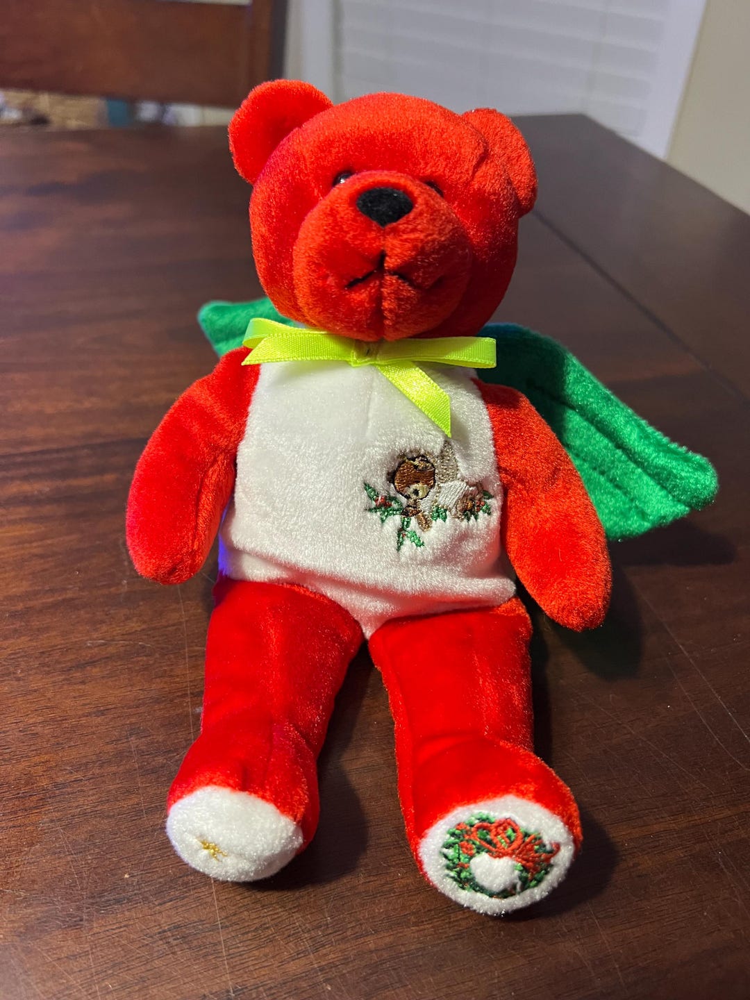 2001 Holy Bears Christmas Angel Plush 9" Beanbag Stuffed Animal W ...
