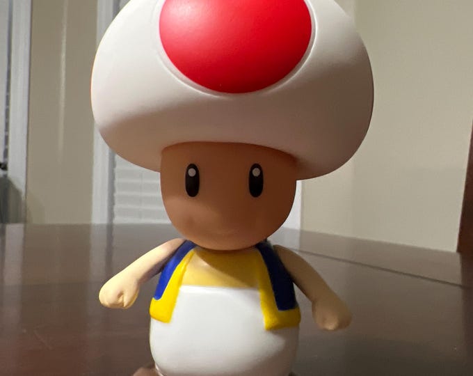 Nintendo Super Mario Brothers 4" Toad Stool Vinyl Figurine - Etsy