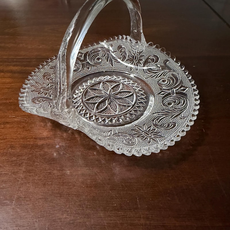 Sandwich Glass Basket - Etsy