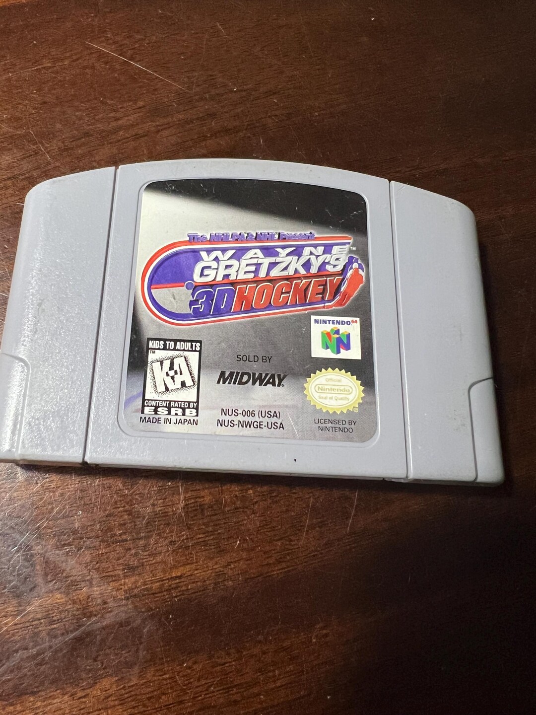 1996 Nintendo 64 NHLPA & NHL Wayne Gretzky's 3-D Hockey Game Cartridge ...