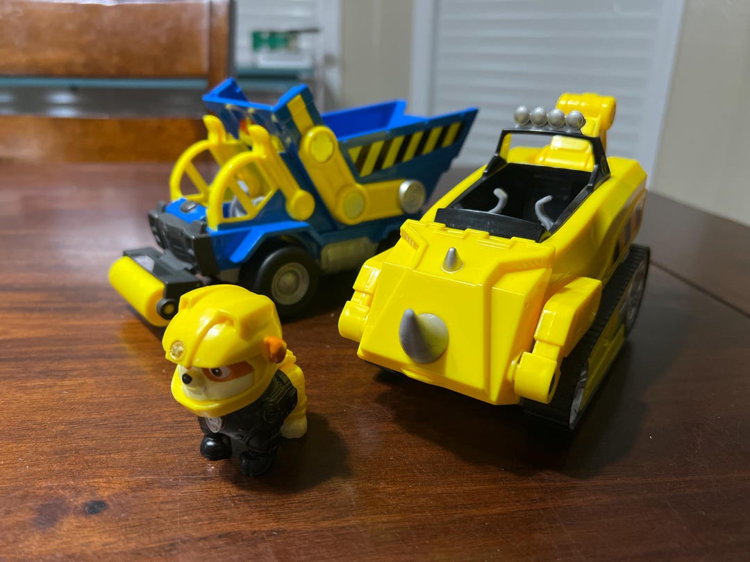 Paw Patrol Rubble & Crew Wheeler's Dump Truck and Rhino Wrecker and ...