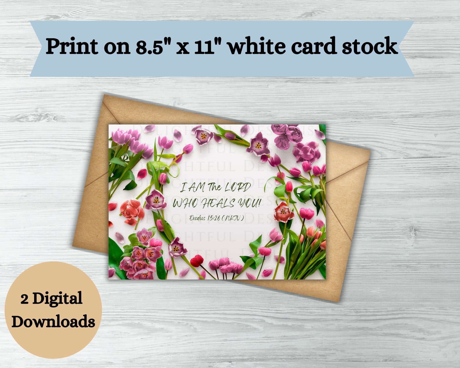 Printable Christian Bible Verse Card | Exodus 15:26 | Get Well ...