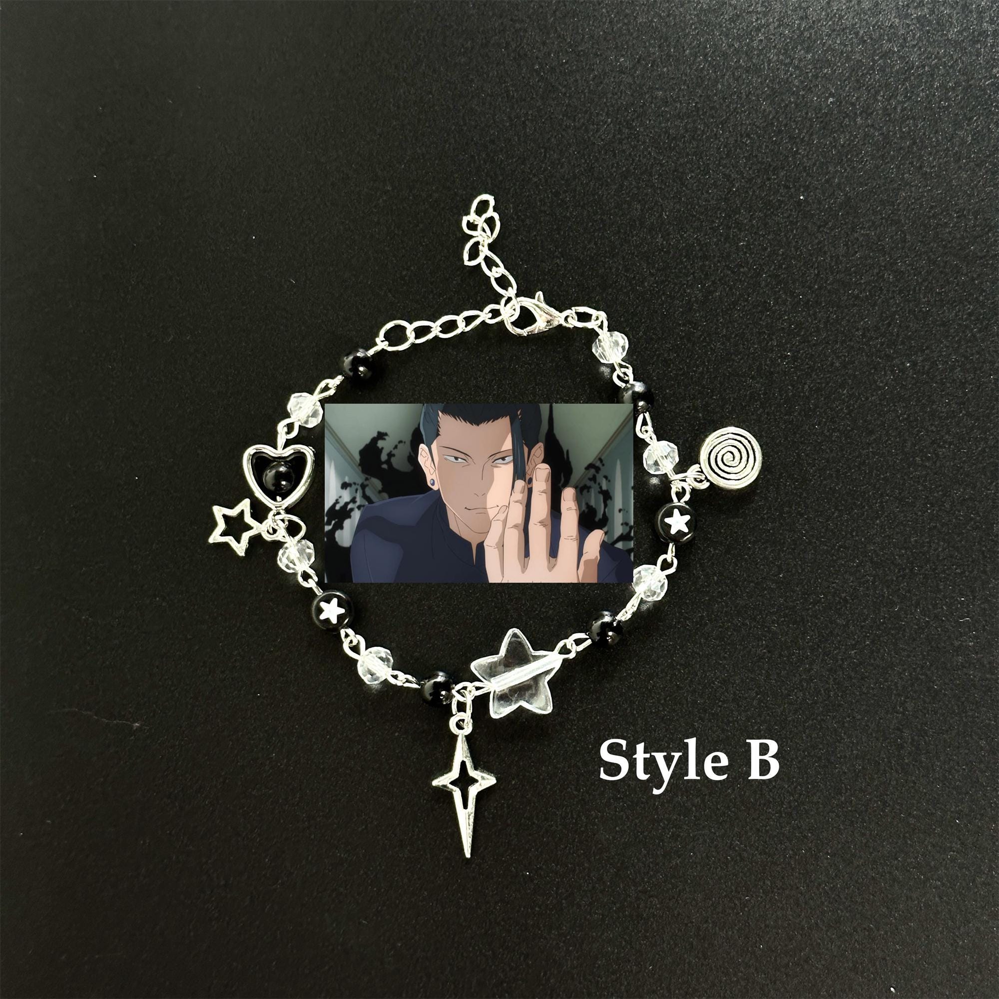 Handmade Y2K Gojo & Geto Matching Charm Bracelet Satosugu Beaded ...