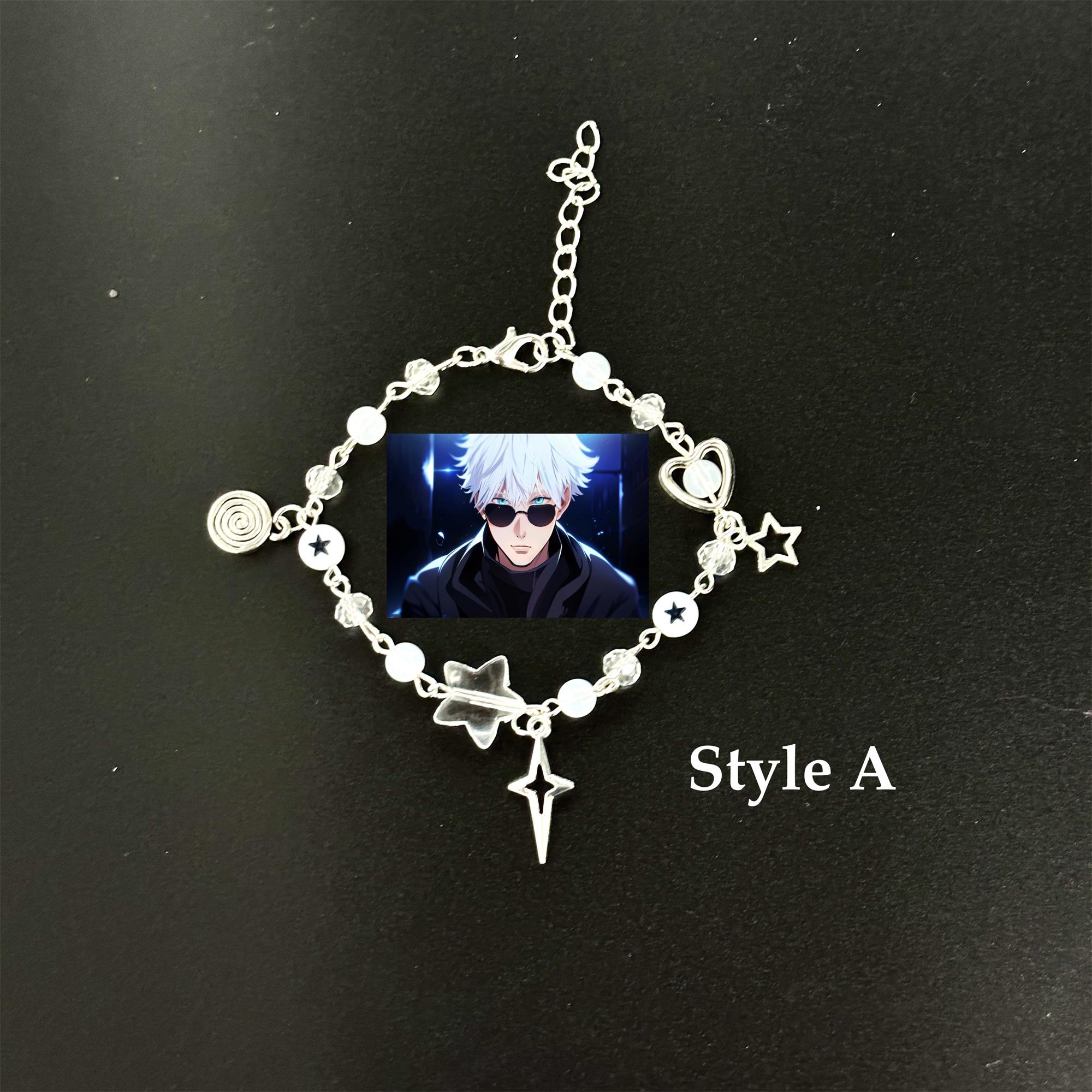 Handmade Y2K Gojo & Geto Matching Charm Bracelet Satosugu Beaded ...