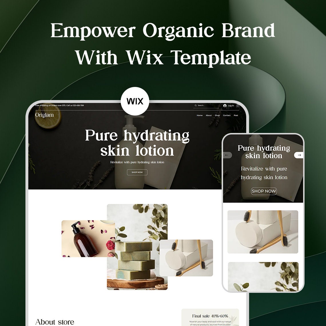 Wix E-commerce Website Template | Wix Website Design | Cosmetics Shop ...