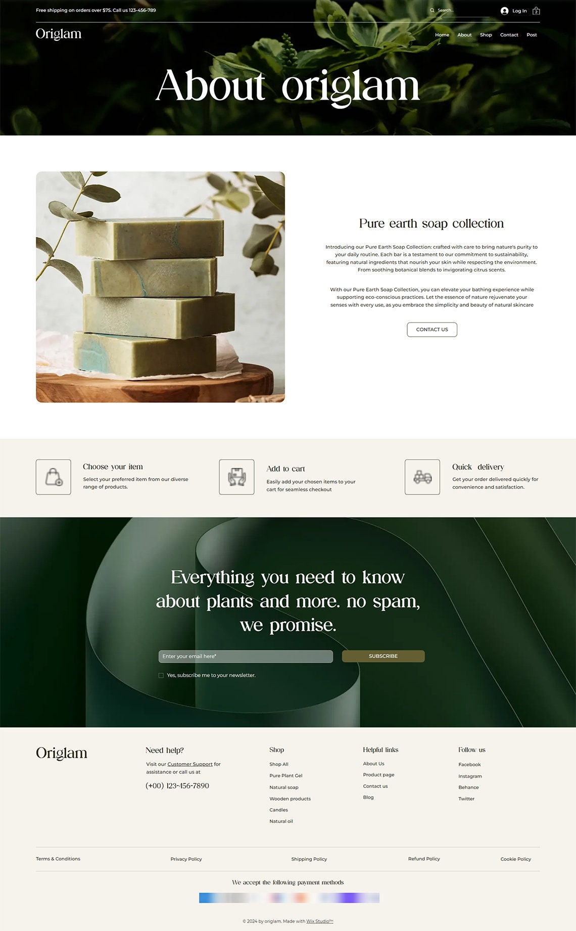 Wix E-commerce Website Template | Wix Website Design | Cosmetics Shop ...