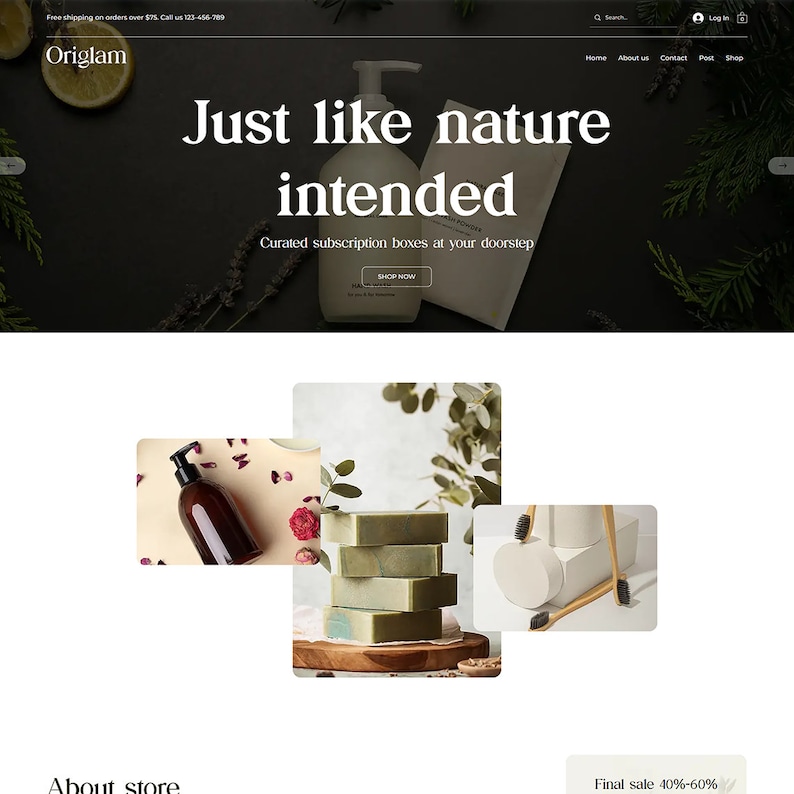 Wix E-commerce Website Template | Wix Website Design | Cosmetics Shop ...