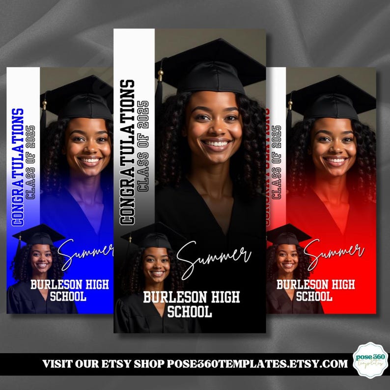 Graduation Banner Template 3x6ft: Editable Canva Design (digital) - Etsy