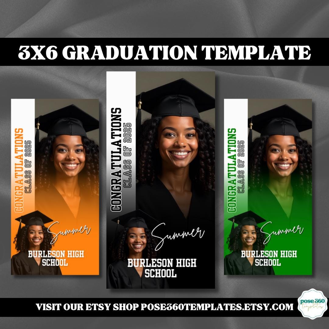 Graduation Banner Template 3x6ft: Editable Canva Design (digital) - Etsy