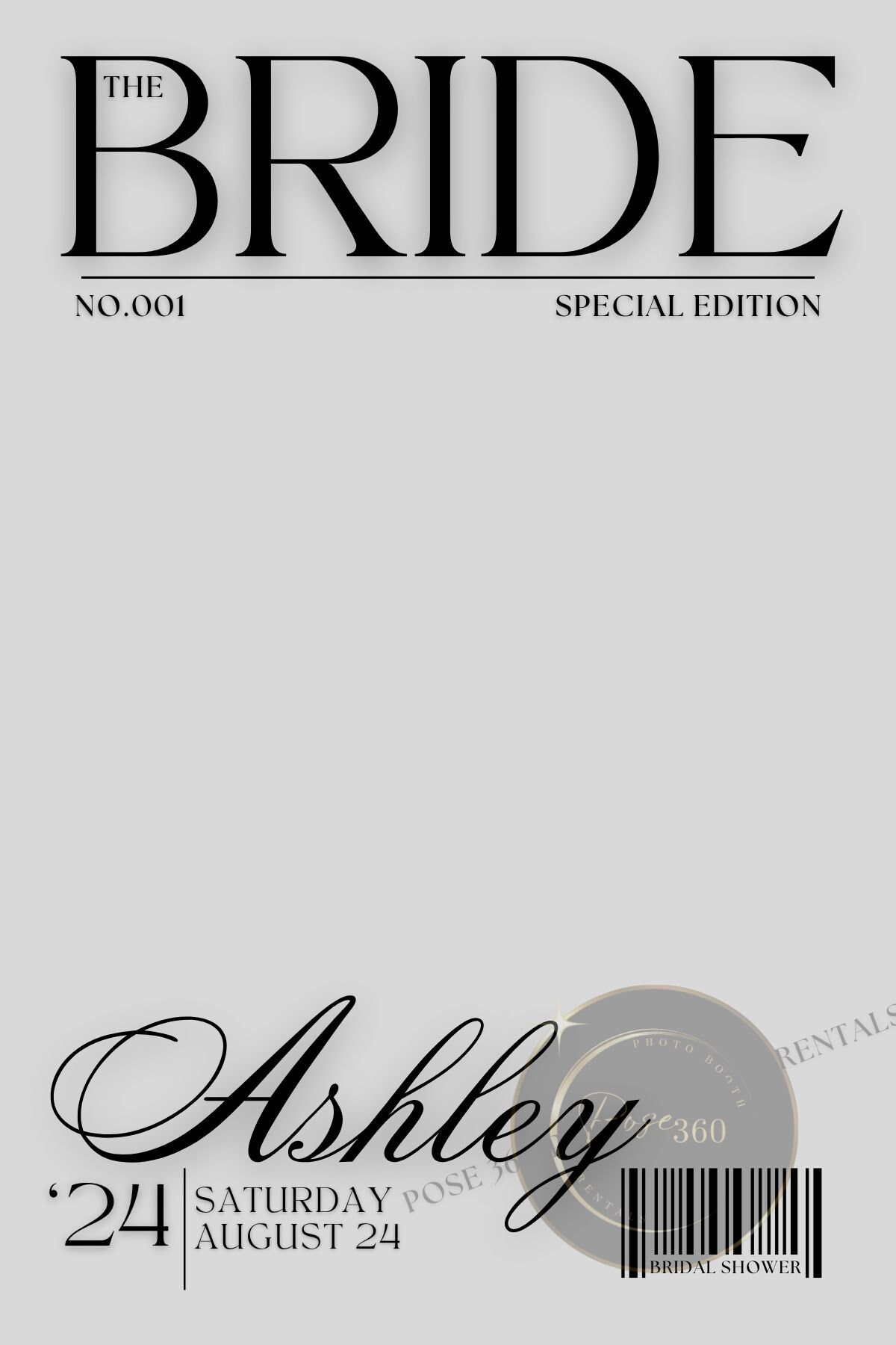 Bridal Shower Magazine Photo Booth Template - Etsy