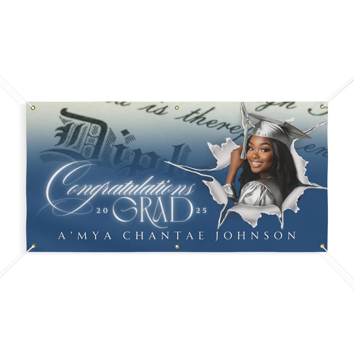 Graduation Banner, Custom Class of 2025 Matte Banner, 2x4 Personalized ...