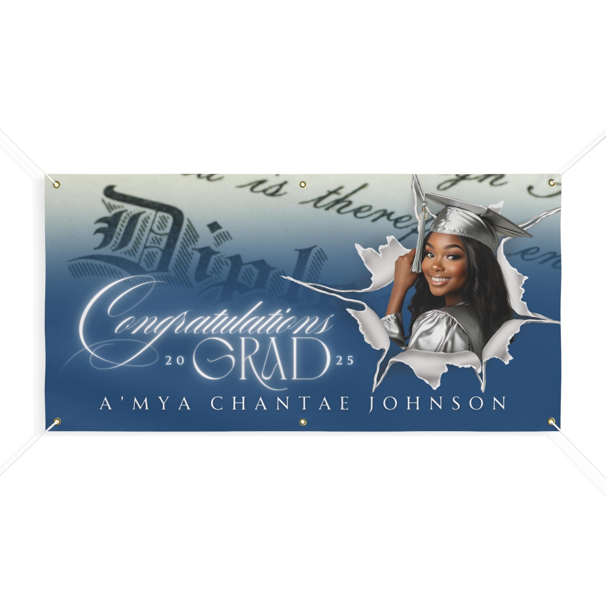 Graduation Banner, Custom Class of 2025 Matte Banner, 2x4 Personalized ...