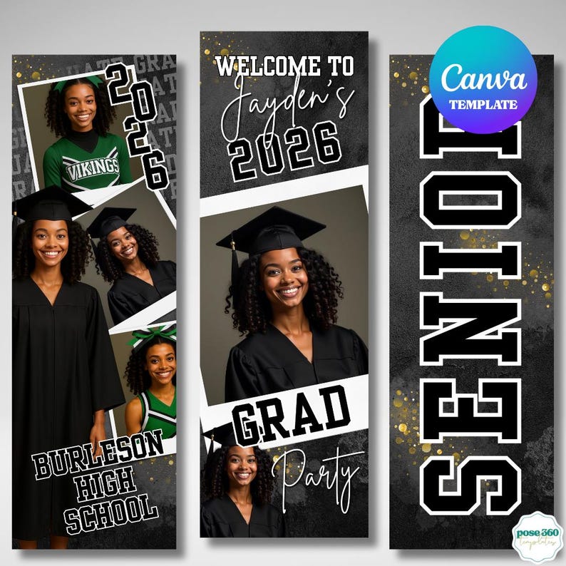 Graduation Banner Template: Editable Canva Design, 2x6 Ft (digital ...