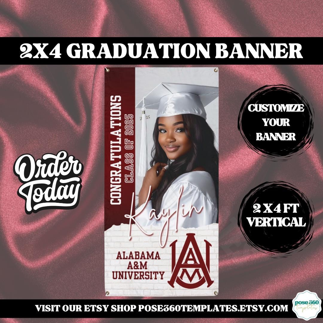 Personalized Graduation Vinyl Banner 2x4ft: Class of 2024 - Etsy