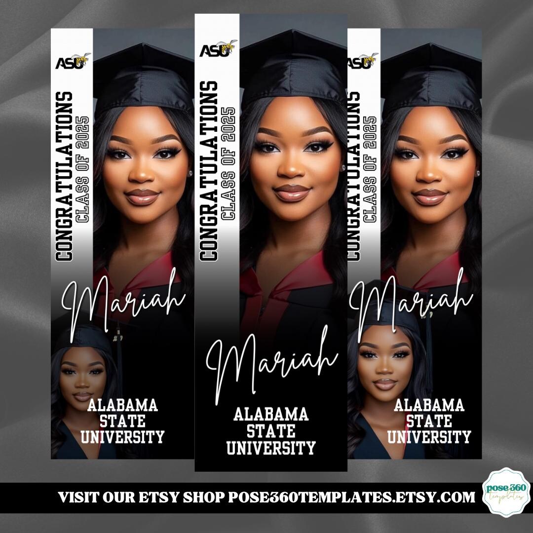 Graduation Banner Template 2x6ft: Editable Canva Design (printable) - Etsy