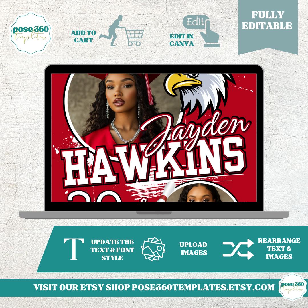 Custom 6x8 Graduation Banner Template | Editable Canva Template ...