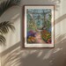 Floral Garden Dome Artwork, Botanical Conservatory Poster, Vintage ...