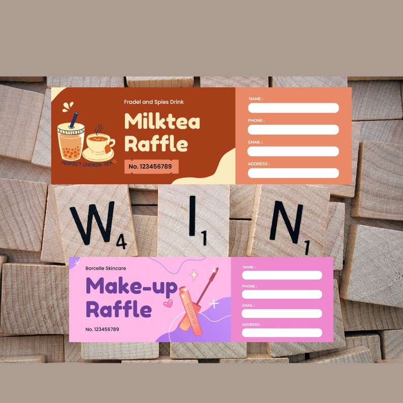 26 Raffle Ticket Templates - Etsy