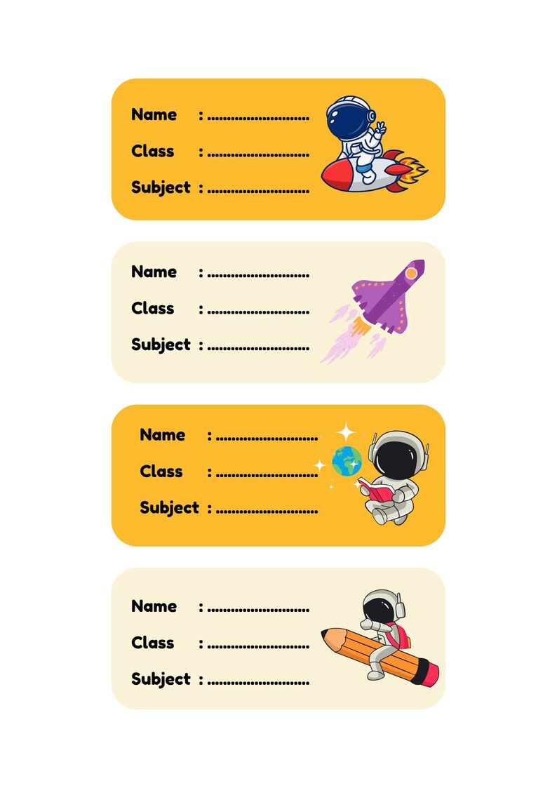 78 Templates/stickers for Notebooks, Labels, Name Tags - Etsy