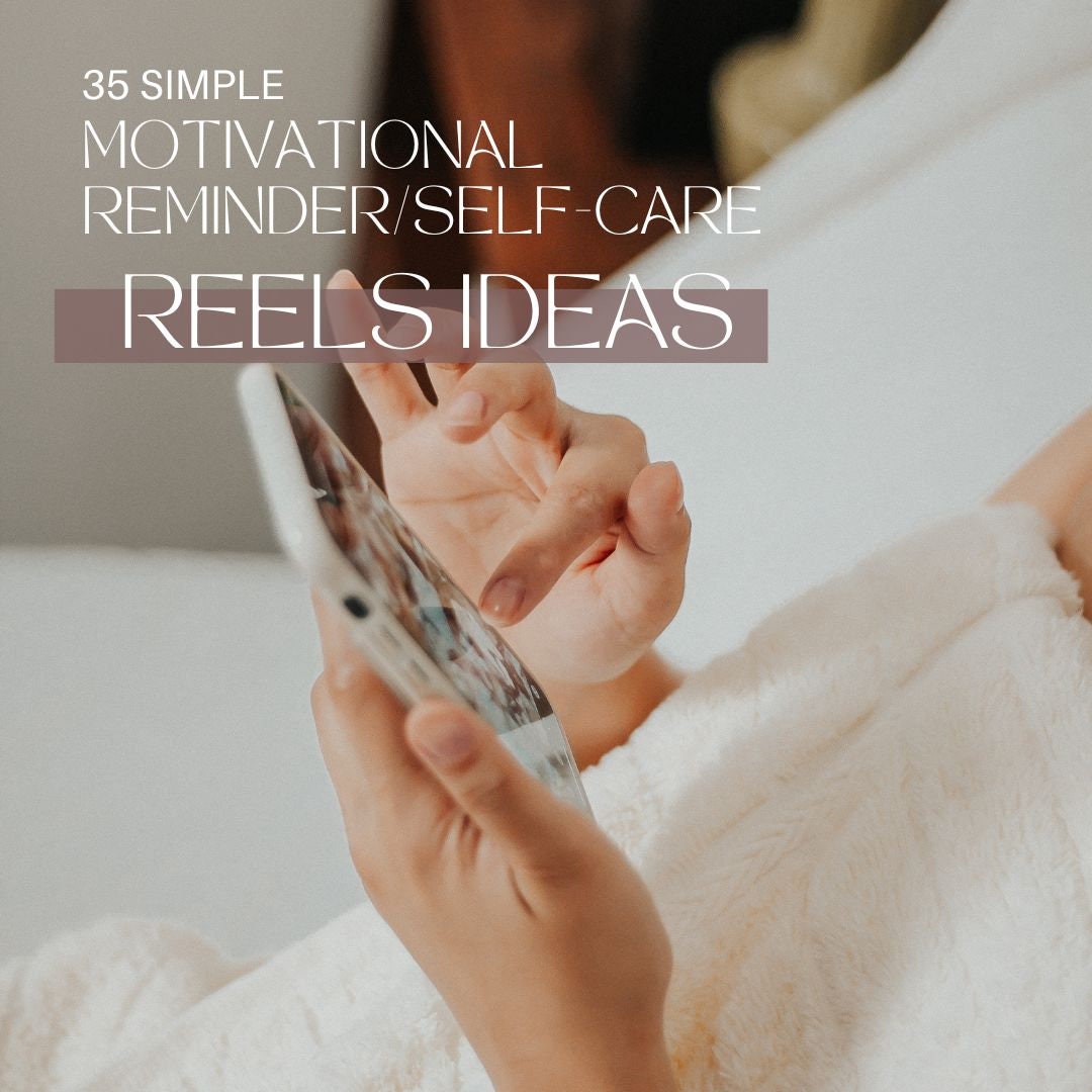 35 Motivational Reminder/self-care Reels - Etsy