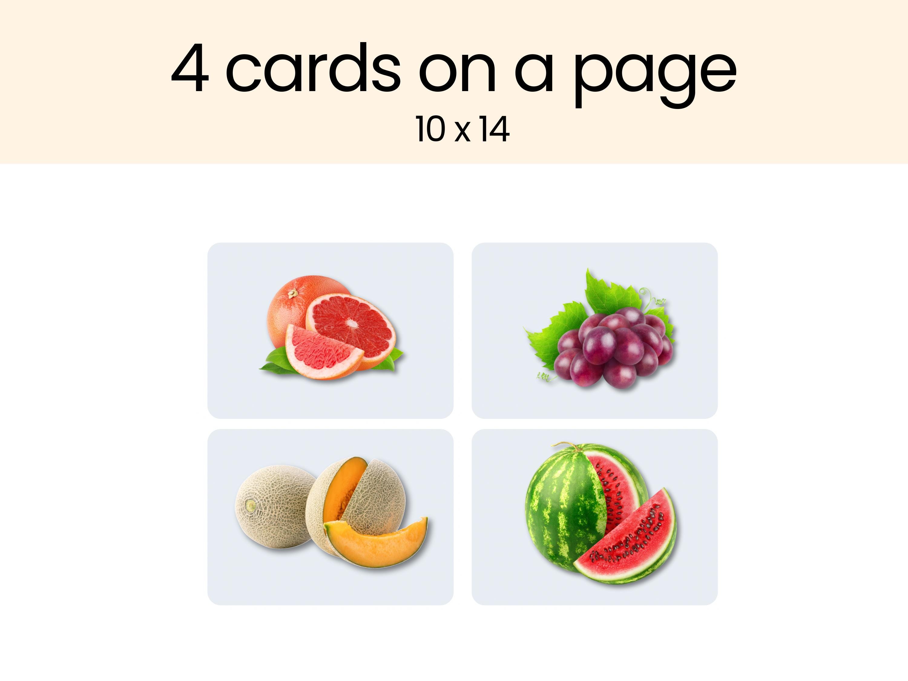Fruits Flashcards Toddler Learning Materials for Preschool Curriculum ...