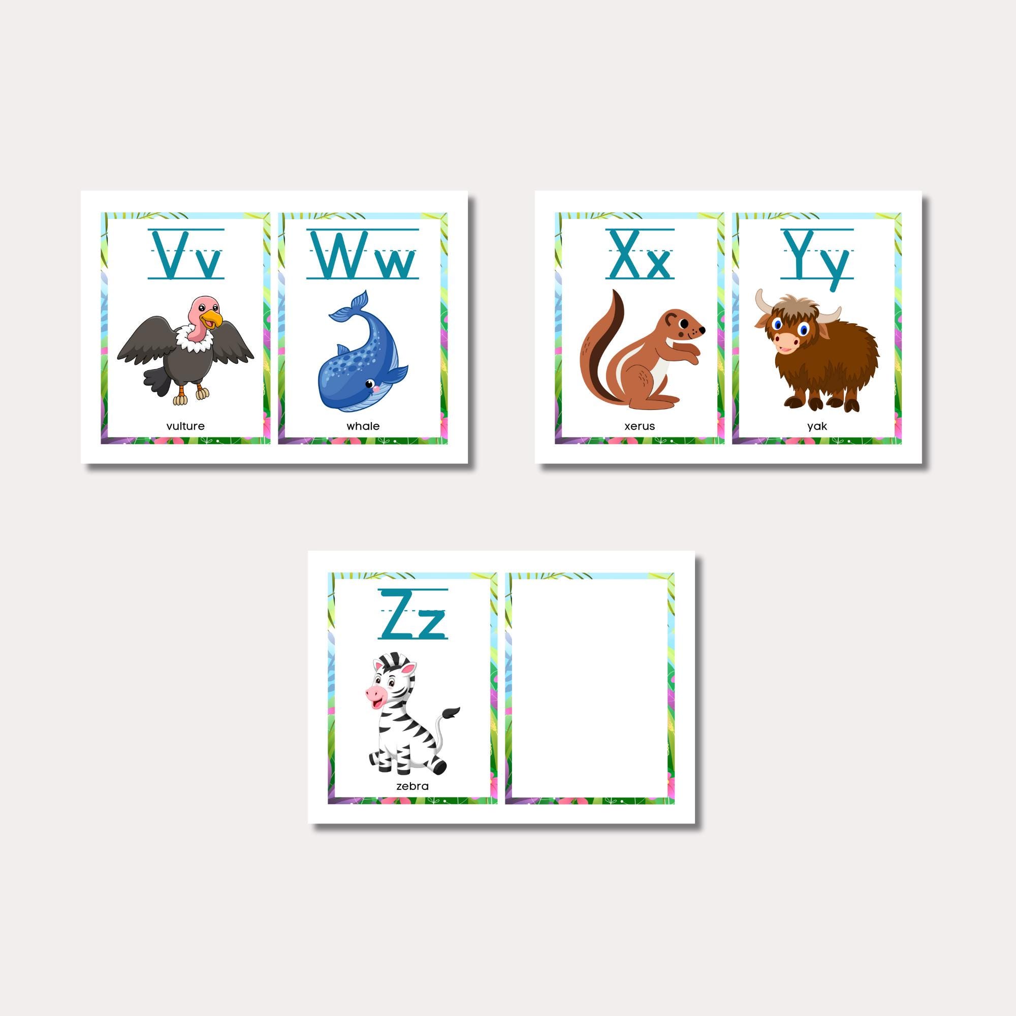 Animal Alphabet Flip Book Printable Animals Alphabet Minibook for ...