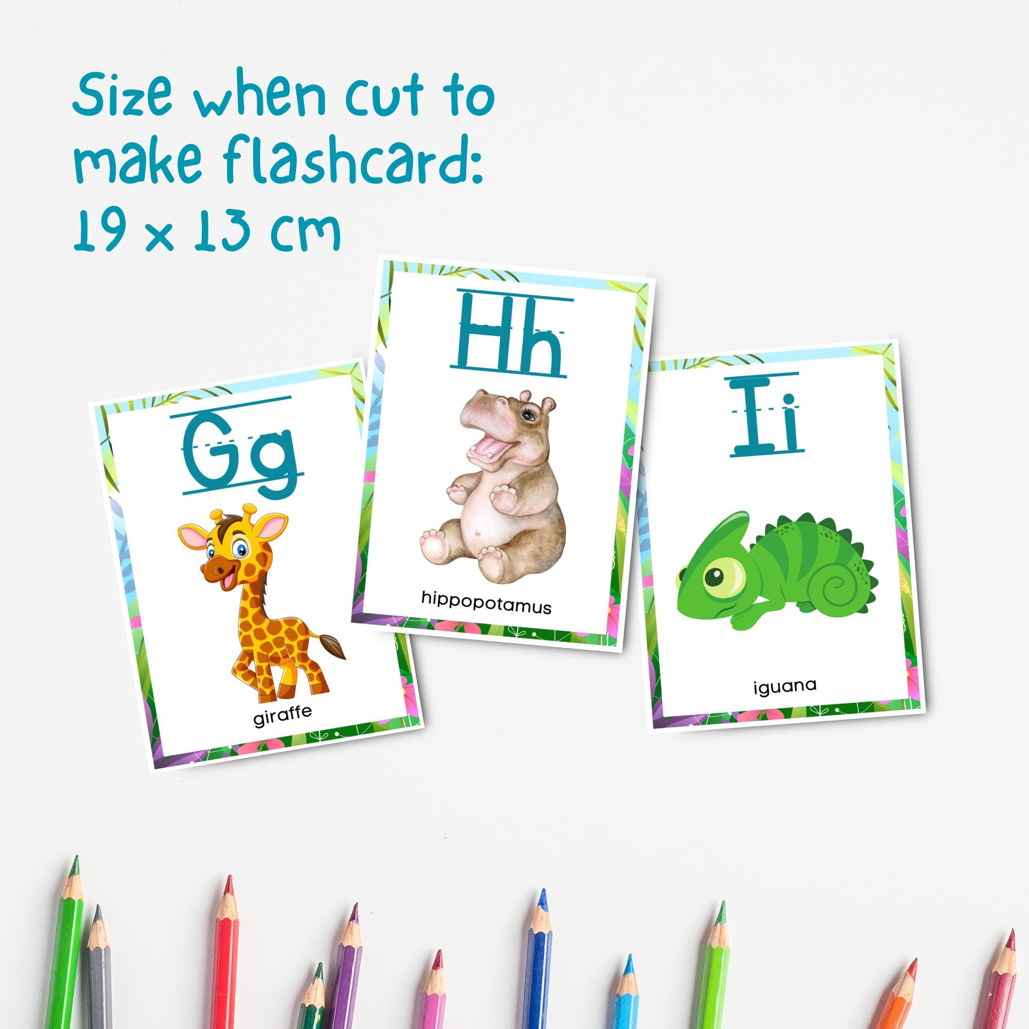 Animal Alphabet Flashcard Printable Animals Alphabet Cards for ...