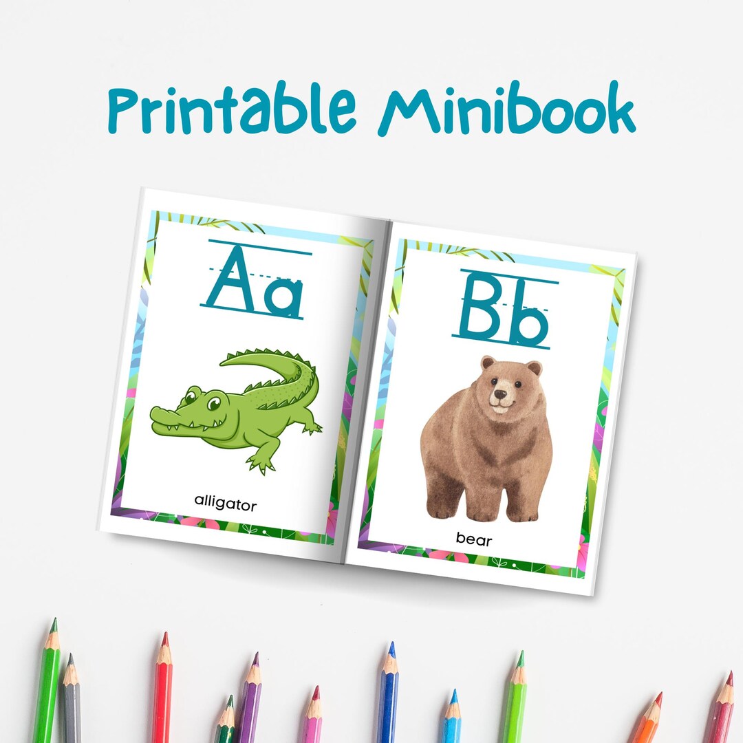 Animal Alphabet Flip Book Printable Animals Alphabet Minibook for ...