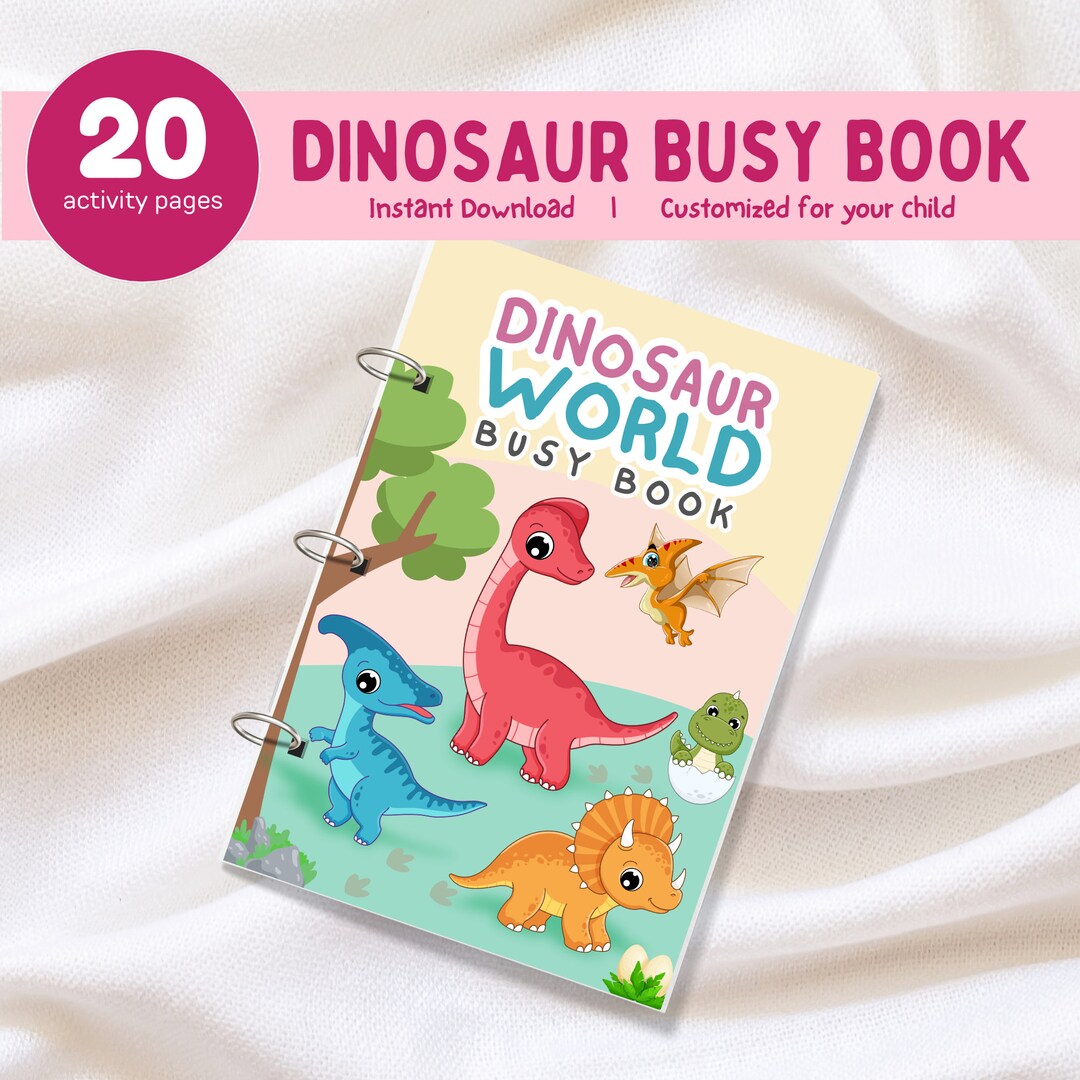 Dinosaur-themed Busy Book for Toddler Learning Activity Dinosaur ...