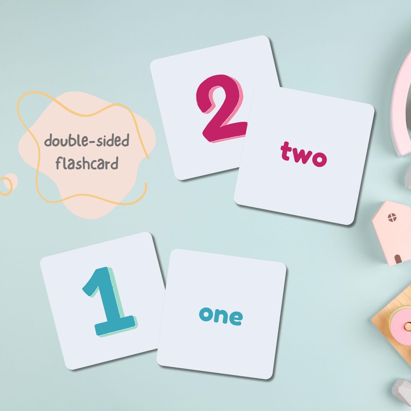 1-20 Number Flashcards Printable Counting Numbers Flash Cards for ...