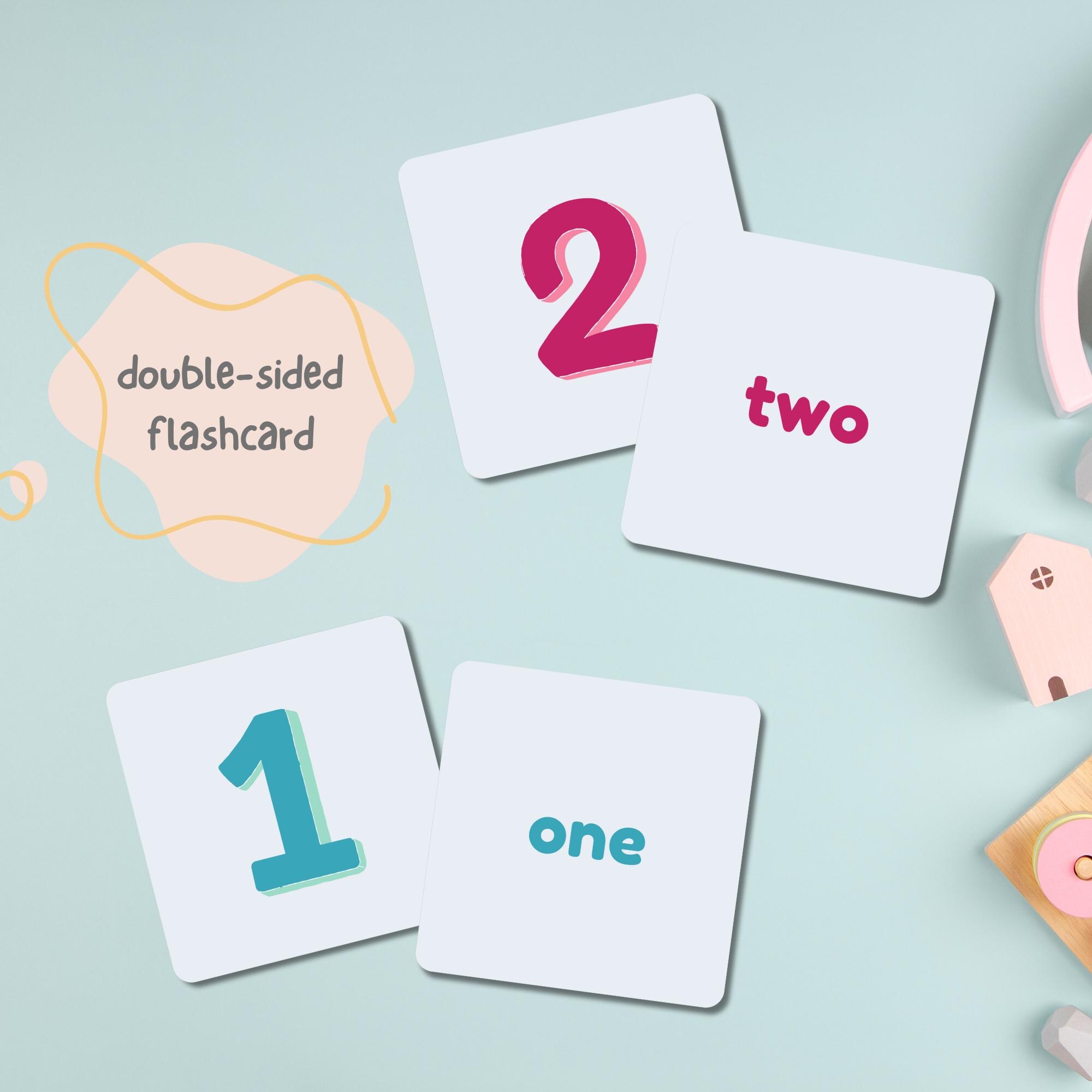 1-20 Number Flashcards Printable Counting Numbers Flash Cards for ...