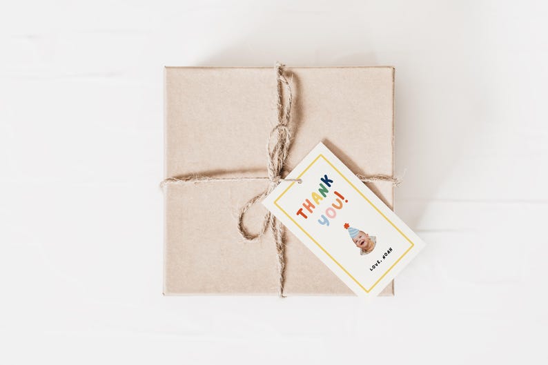 Birthday Thank You Gift Tag Template | Fun to Be ONE Party Theme ...