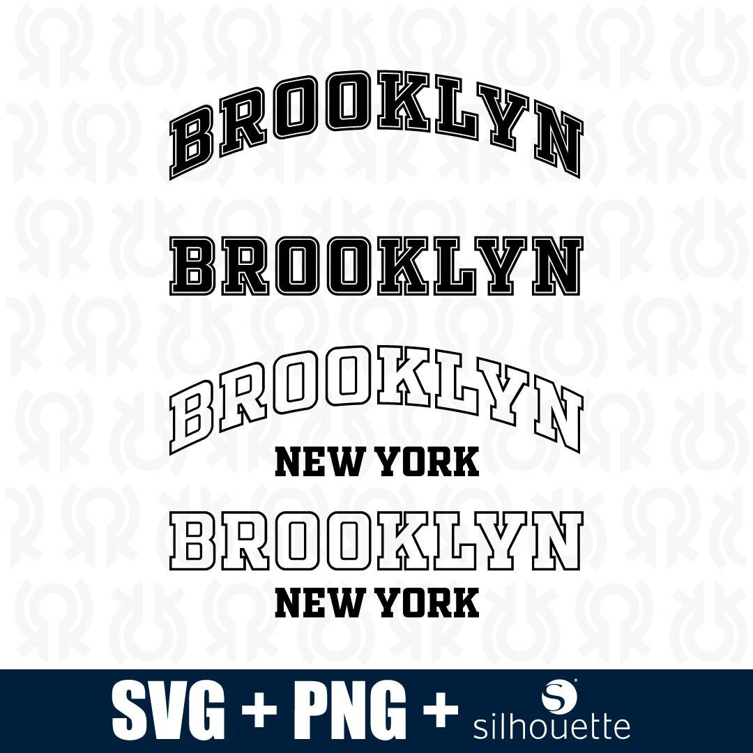 Brooklyn Svg, New York Svg, Digital Download, America Svg, College Font ...