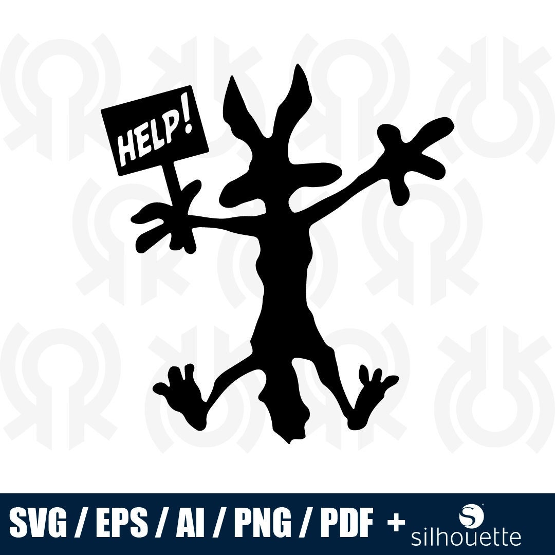 Wile E Coyte Svg, Coyote Wild Svg, Cricut Coyote Splat, Clipart Road ...