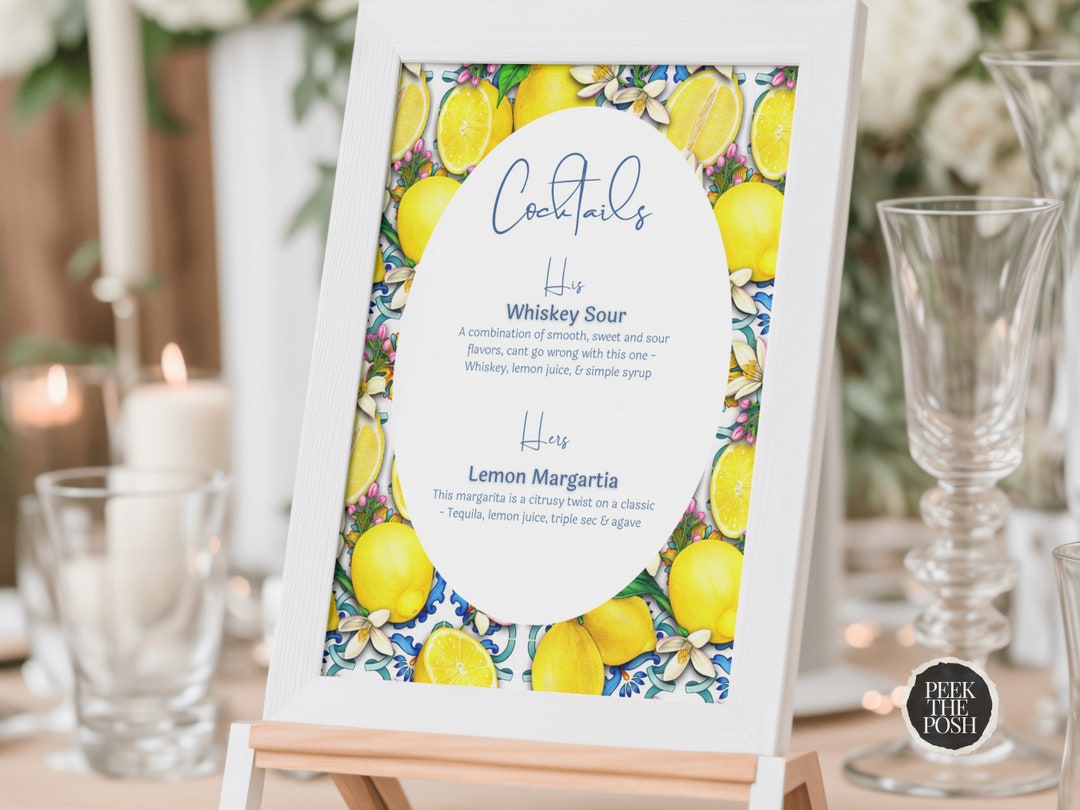 Made-to-order Lemon Bar Menu Sign - Etsy