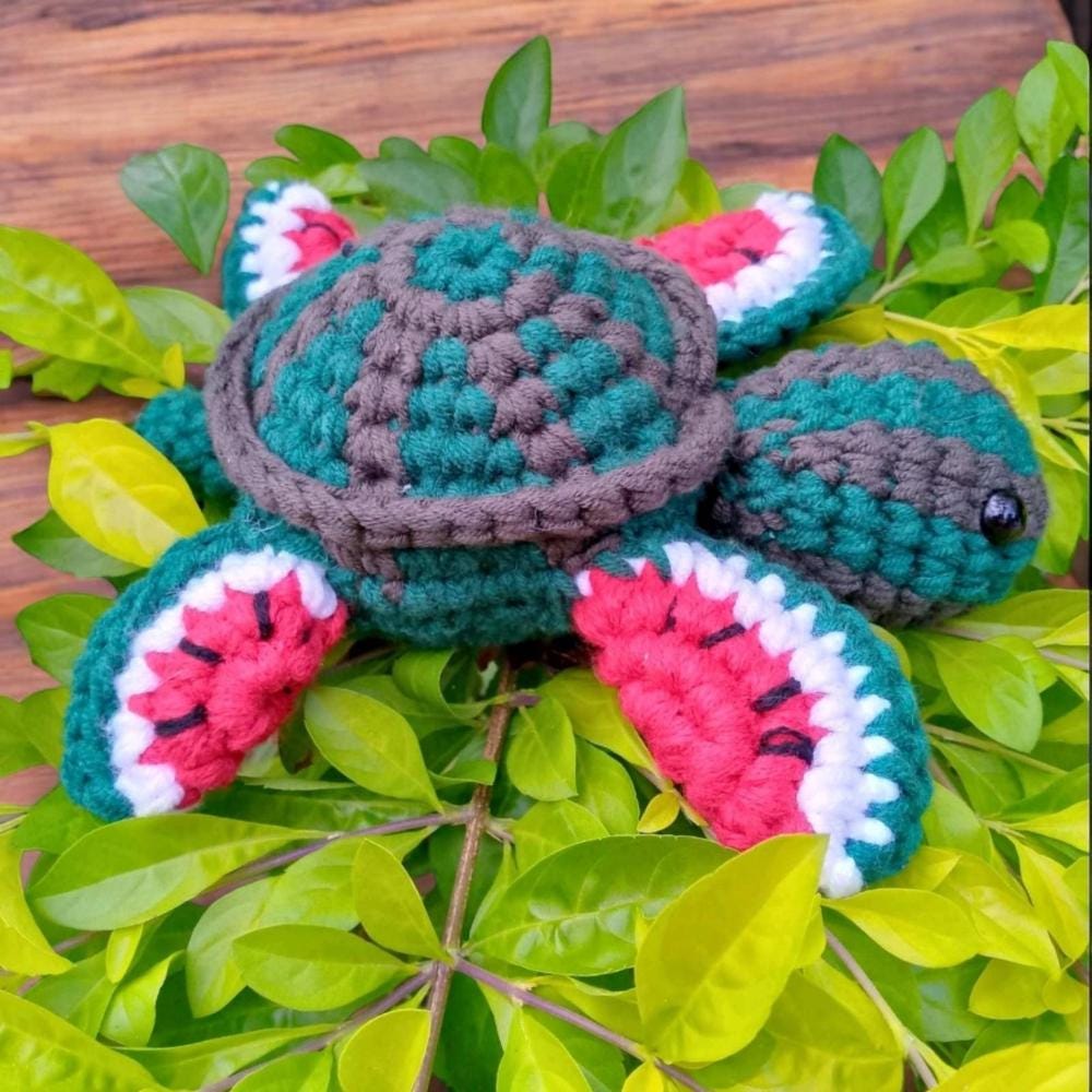 Turtle Crochet Amigurumi Pattern, Sea Turtle Plushie-crochet, Crochet ...