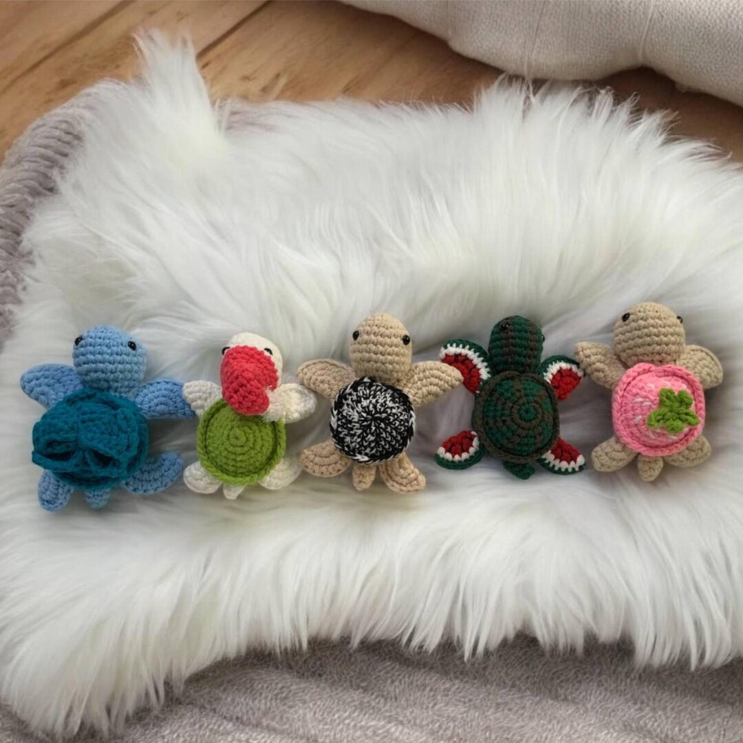 5 Turtles Crochet Pattern Bundle, Sea Turtle Amigurumi Plushie-crochet ...