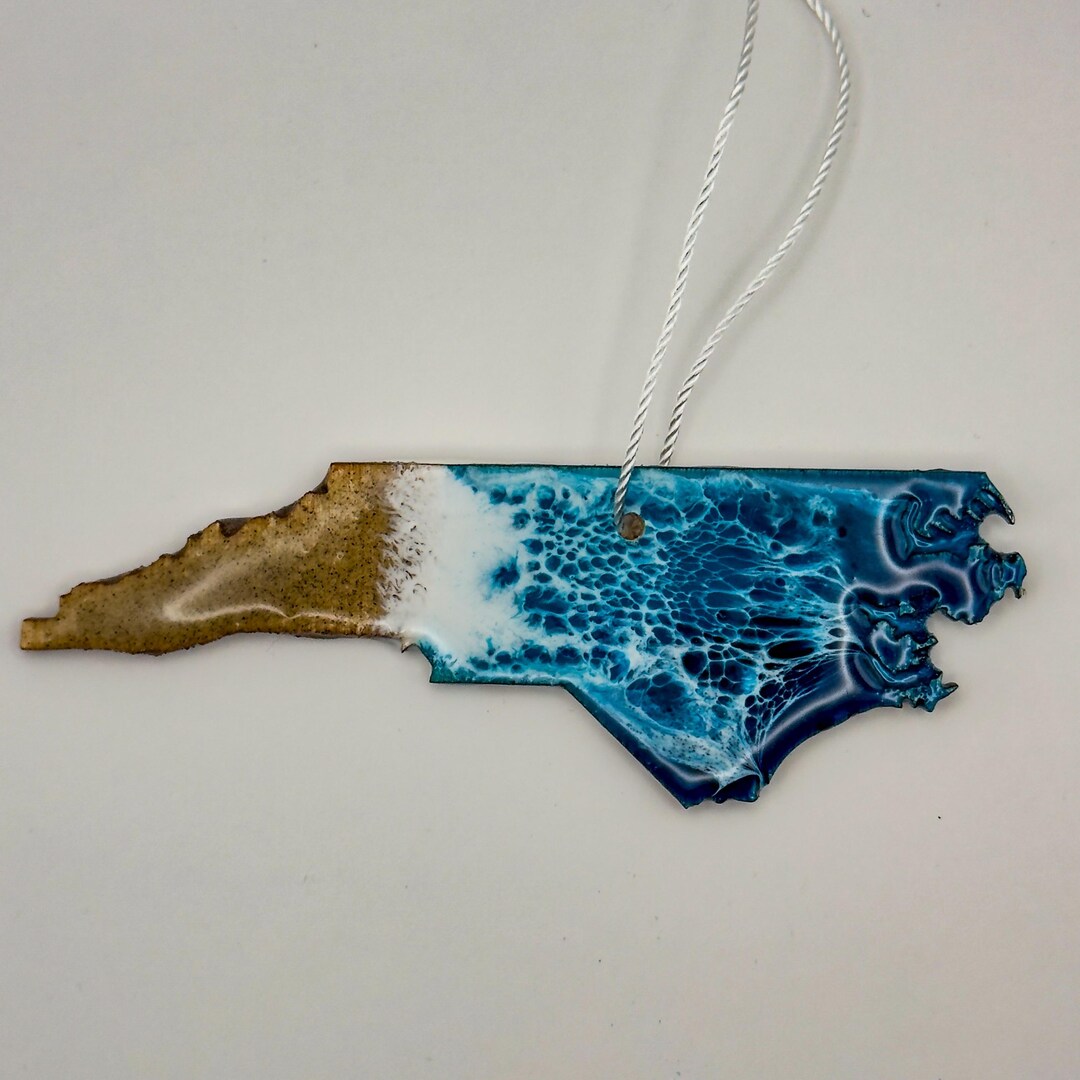 Handmade Ocean Inspired North Carolina Ornament Made With Resin - Etsy