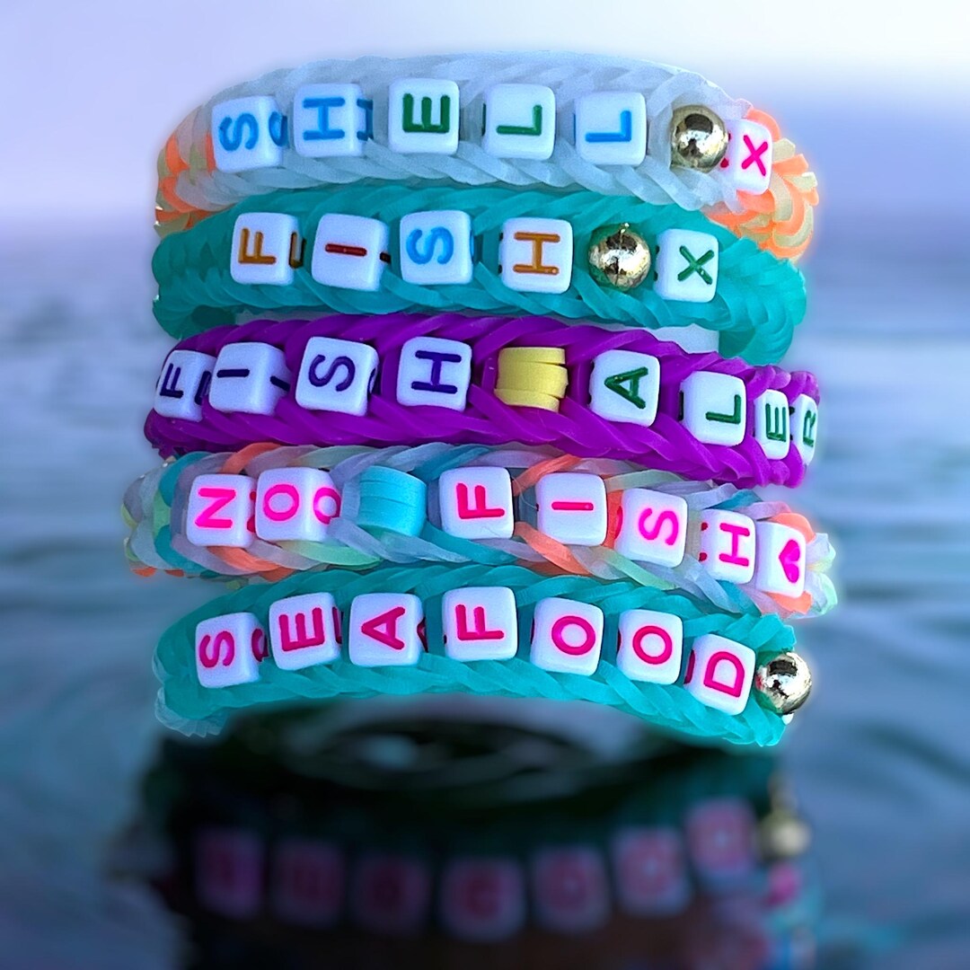 Seafood Allergy Alert Bracelet: Toddler Safe Rubber Band Cuff - Etsy