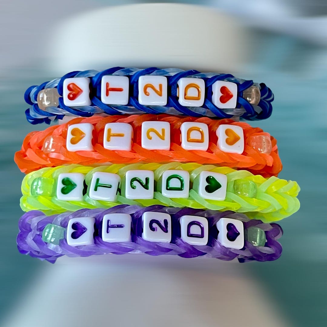 Type 2 Diabetes Medical Alert Bracelet for Toddlers: T2D Stretch ...